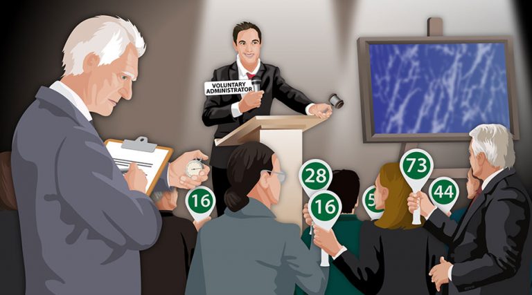 What is a fast track sale in a voluntary administration?